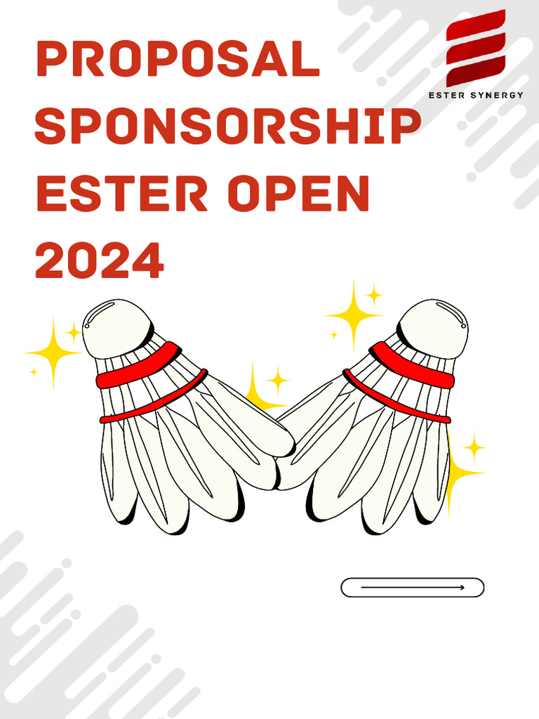 Sponsorship Ester Open 2024 Badminton | PDF