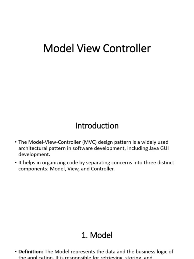 Model View Controller | PDF | Model–View–Controller | Software Development Model View Controller | PDF | Model–View–Controller | Software Development