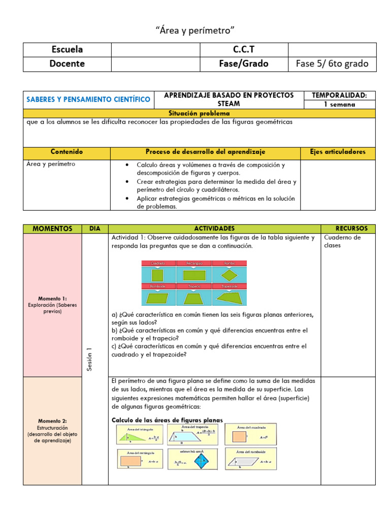 Secuencia Didáctica Iskra | PDF | Geometría