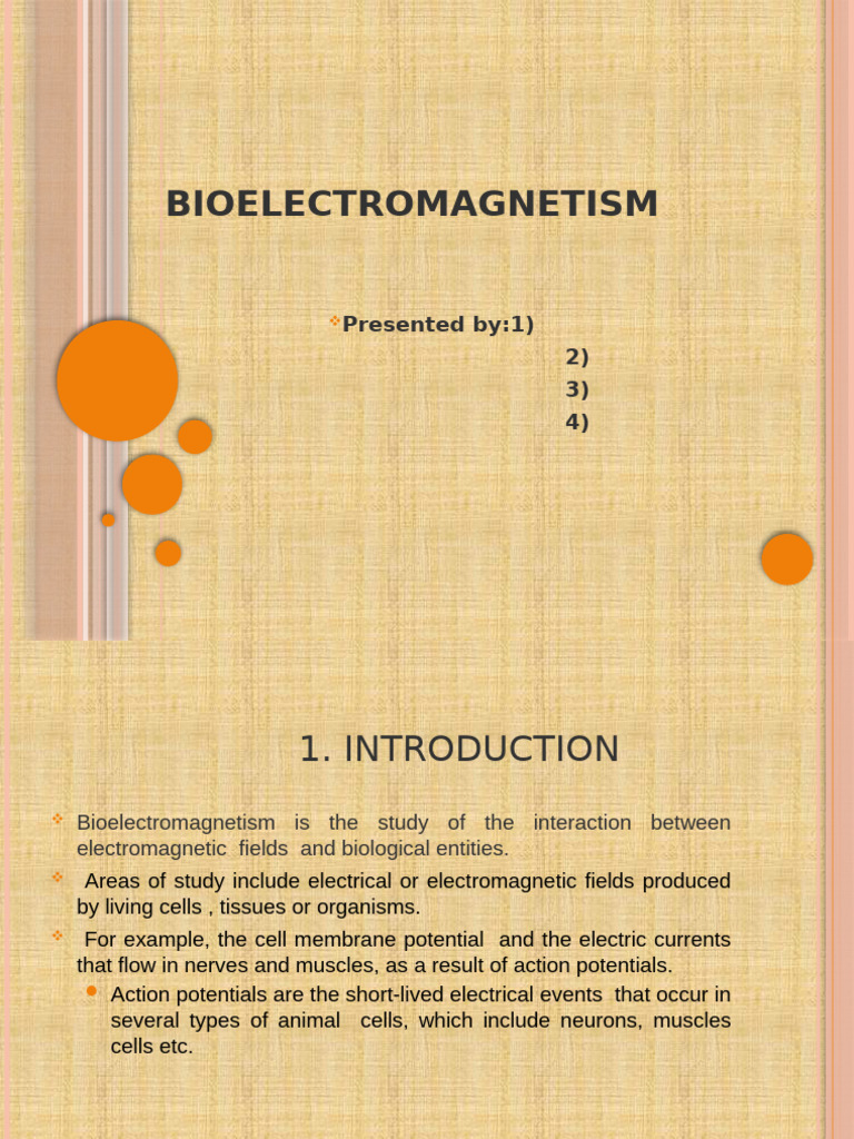Bio Electromagnetism | PDF | Neuroscience | Electromagnetism