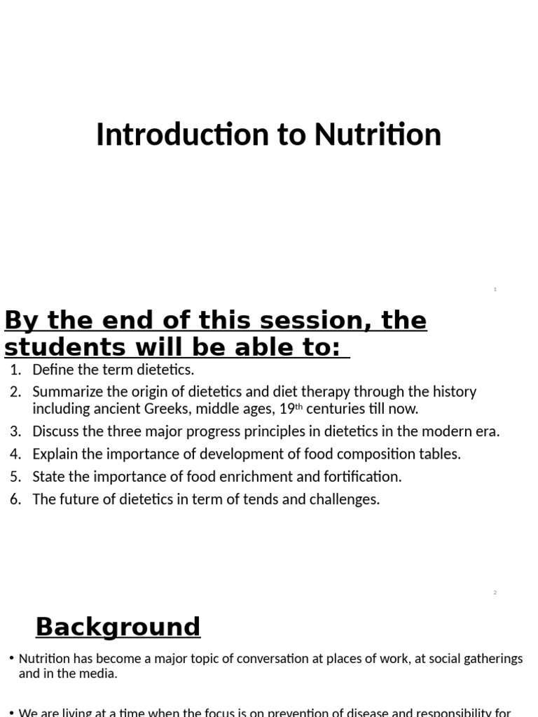 Definition and Origins of Dietetics | PDF | Dietitian | Vitamin