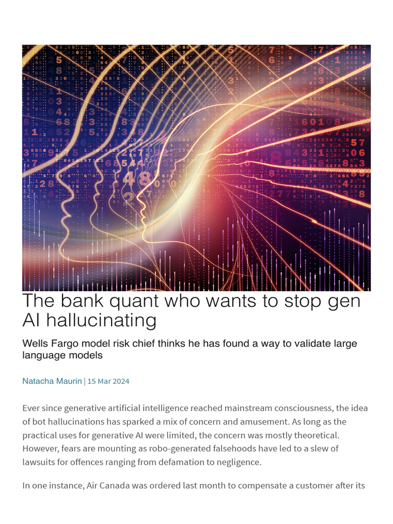 The Bank Quant Who Wants To Stop Gen AI Hallucinating | PDF ...
