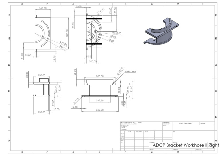 ADCP Bracket Workhose II Right Side | PDF