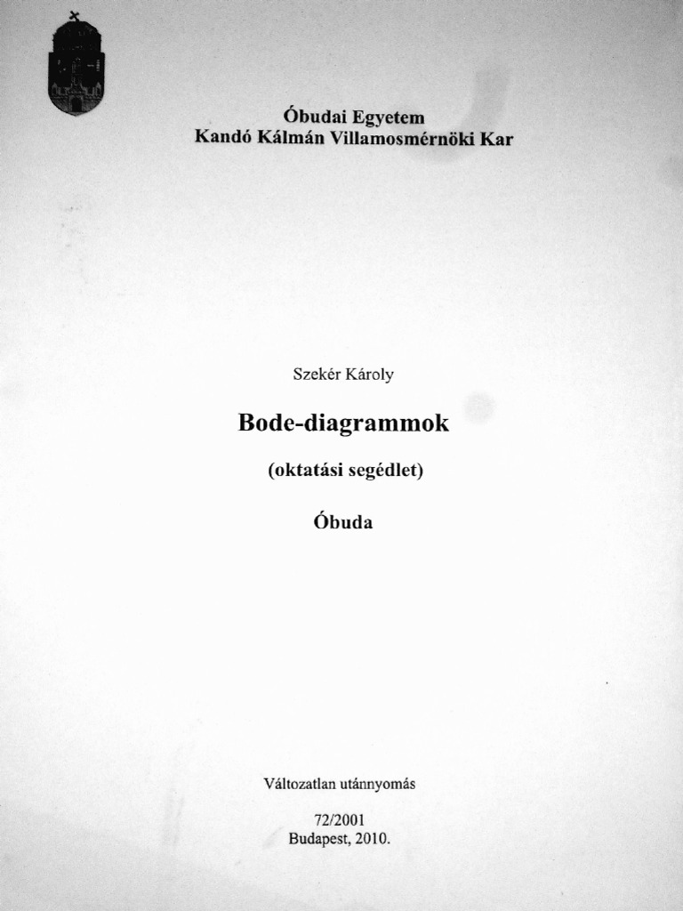 Villamosságtan - Bode-Diagrammok | PDF