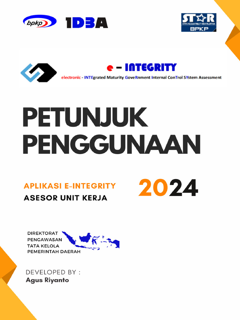 Panduan Penggunaan Aplikasi e-INTEGRITY - Asesor Unit Kerja | PDF