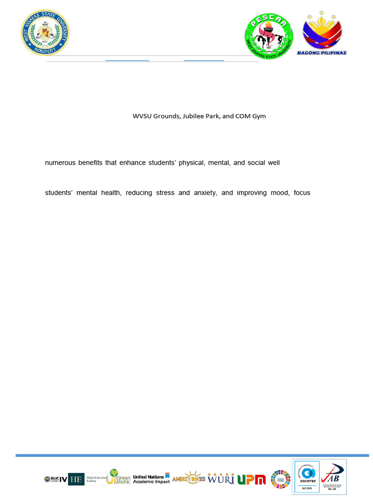 WVSU Health & Fitness Day 2024 | PDF | Physical Fitness | Determinants Of Health