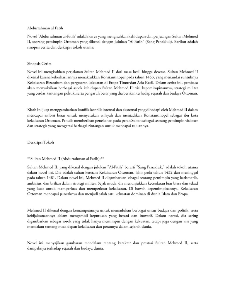 Abdurrahman Al Fatih | PDF