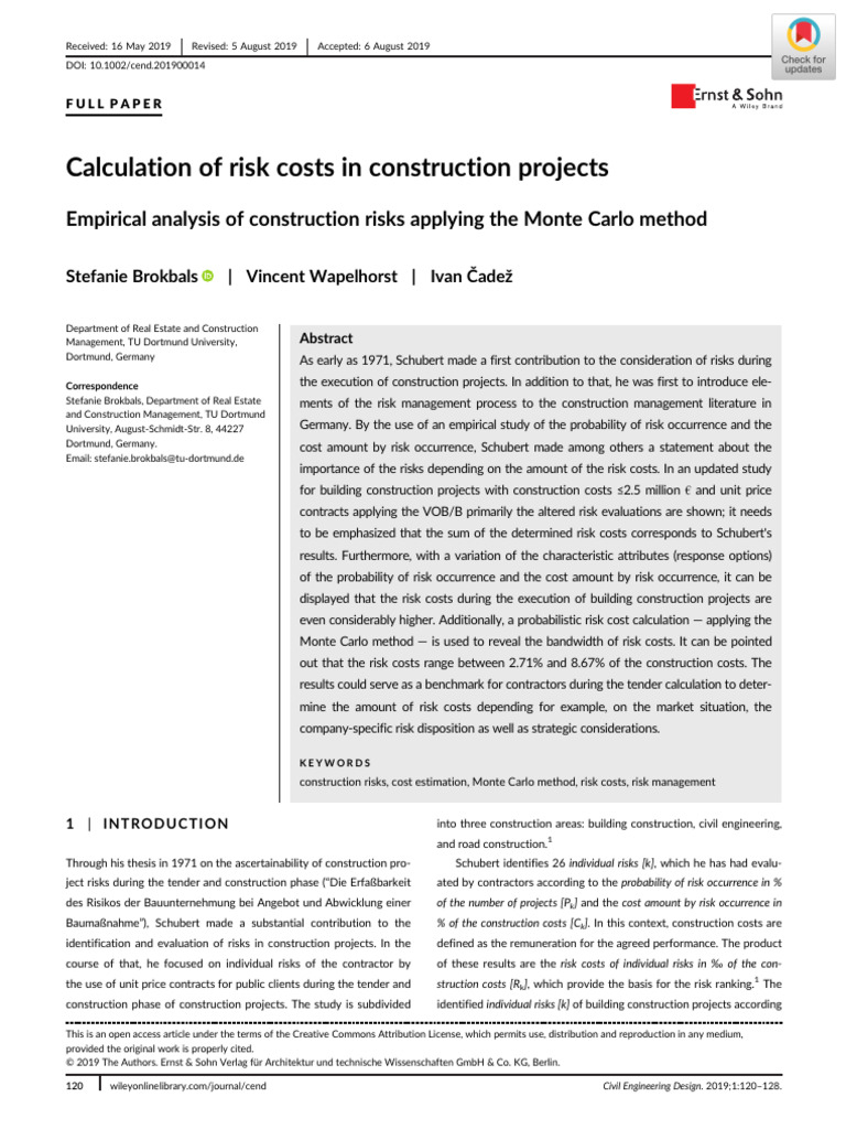 Construction Risk Cost Analysis | PDF | Risk | Risk Management