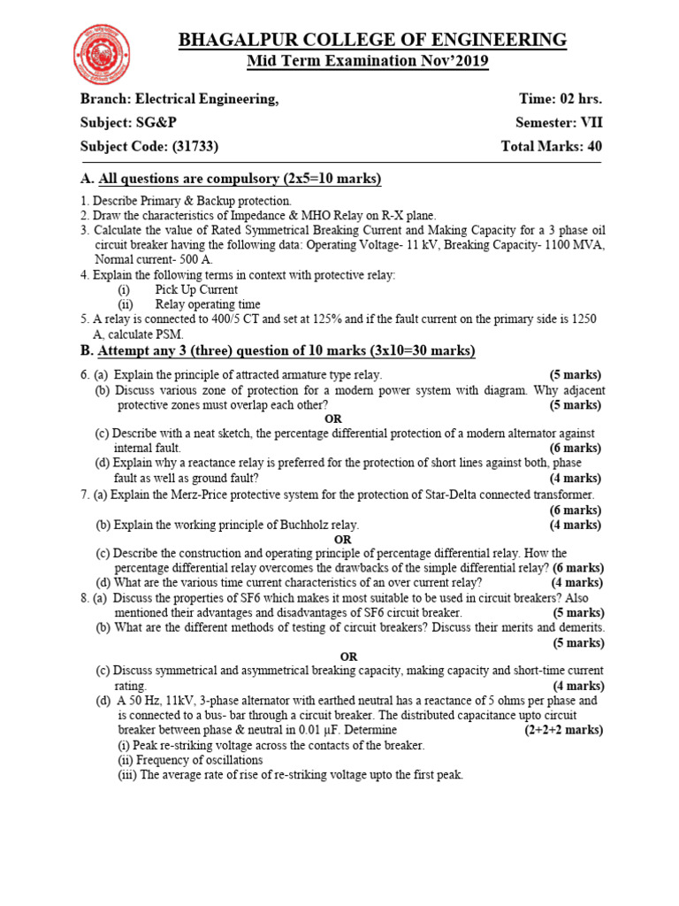 Switchgear Protection Pdf Relay Transformer