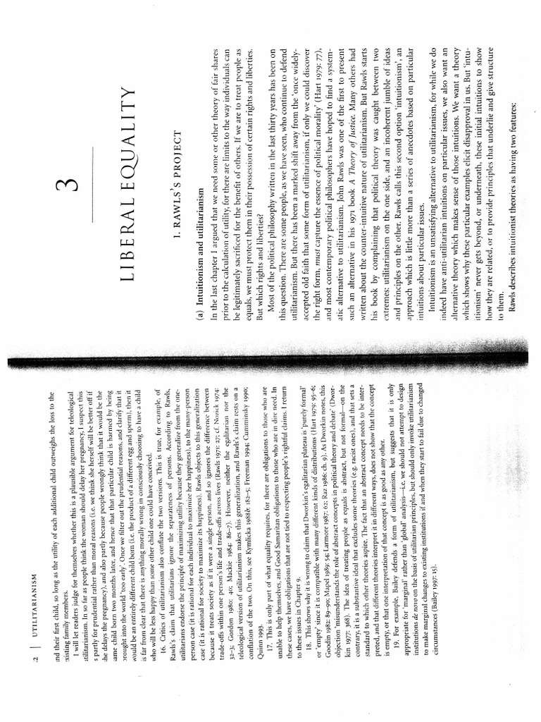 Rawls Liberal Equality | PDF