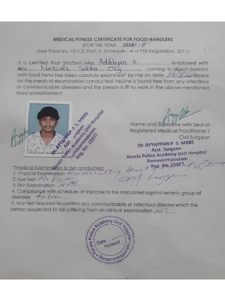 Medical Certificate Shobha Mall | PDF