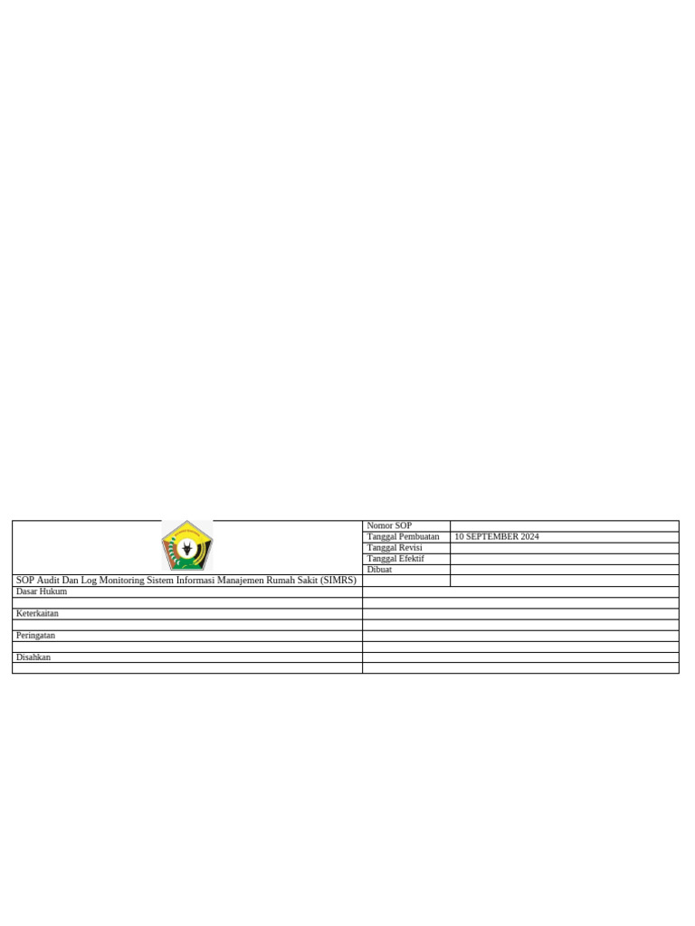 3 Sop Simrs | PDF | Teknologi & Rekayasa