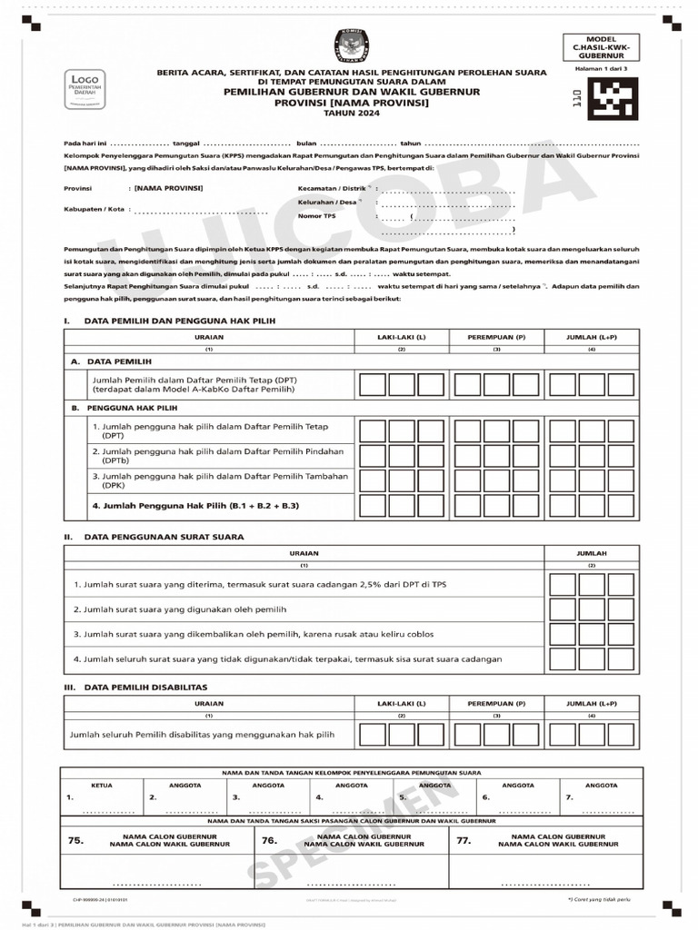 Contoh Form Model C | PDF