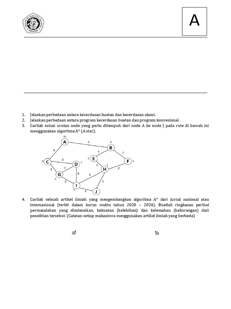 Template - UTS - Pengantar - Kecerdasan Buatan 2024 | PDF | Seni | Teknologi & Rekayasa