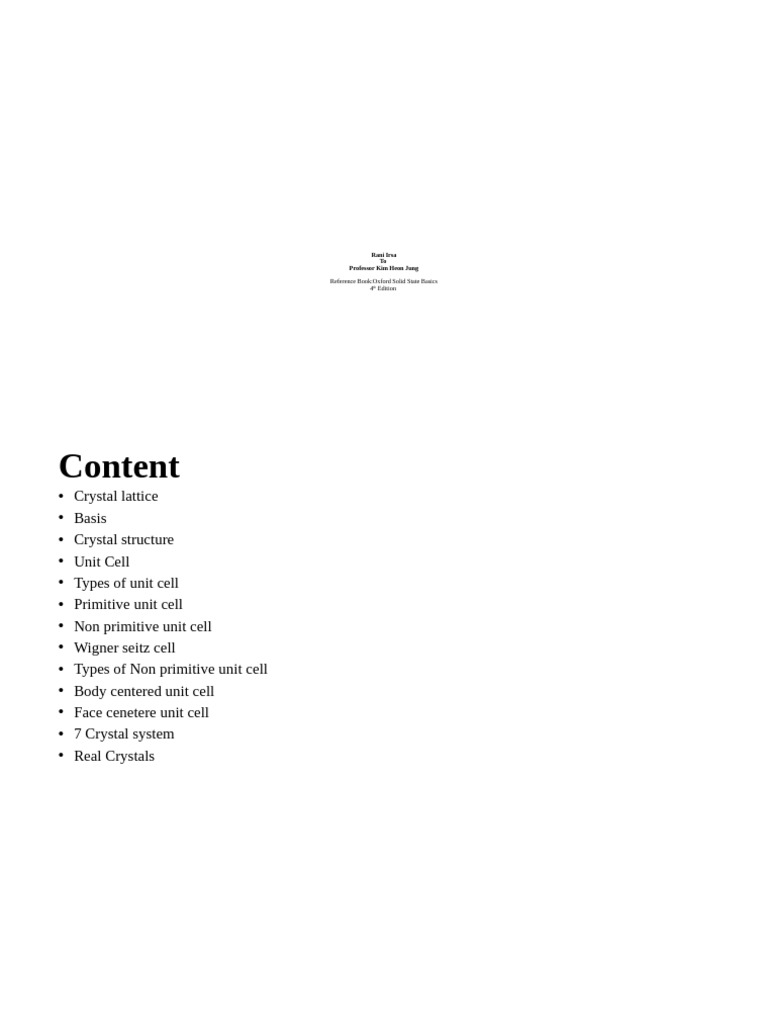 Geometry of Solids | PDF | Crystal Structure | Basis (Linear Algebra)