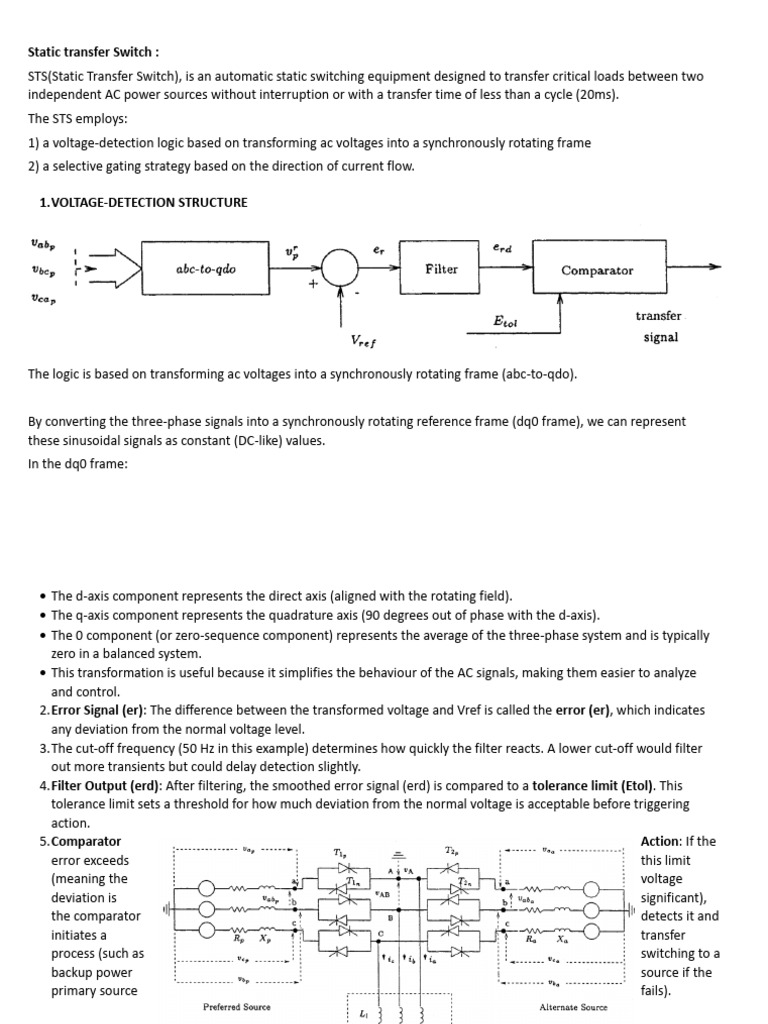 Static Transfer Switch | PDF | Alternating Current | Phase (Waves)