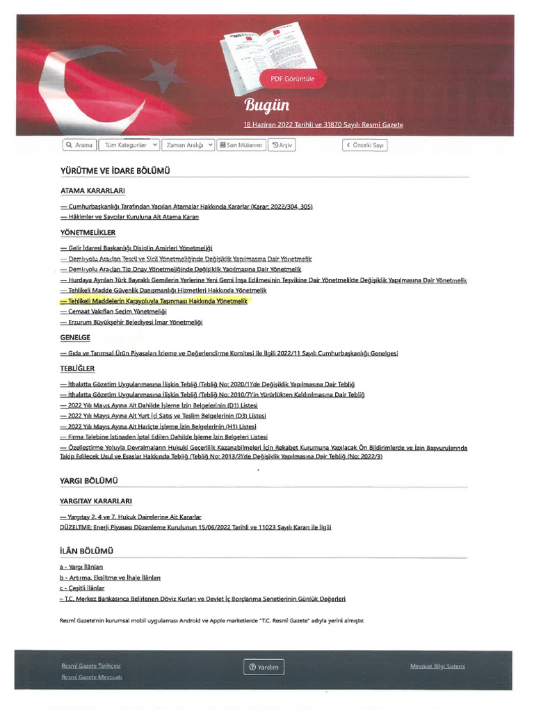 Resmi̇ Gazete | PDF