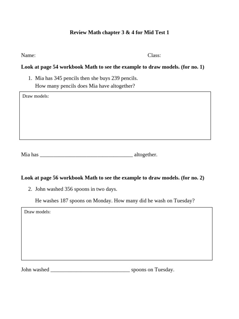 Review Math Chapter 3&4 | PDF | Home & Garden