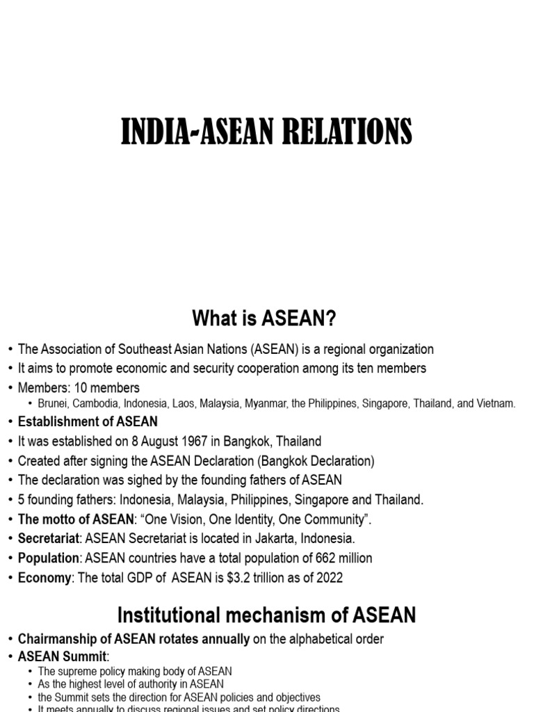 India Asean | PDF | International Relations | Economies