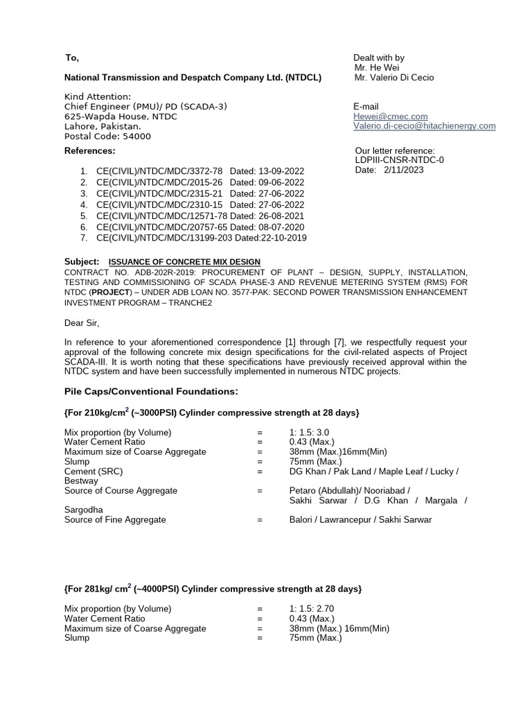 Issuance of Concrete Mix Design | PDF | Building Materials | Materials