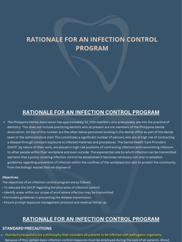 Infection Control Program Rationale | PDF | Infection | Allergy