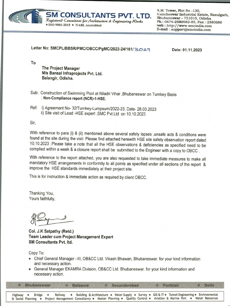 NCR Swimming Pool, Niladri Vihar | PDF