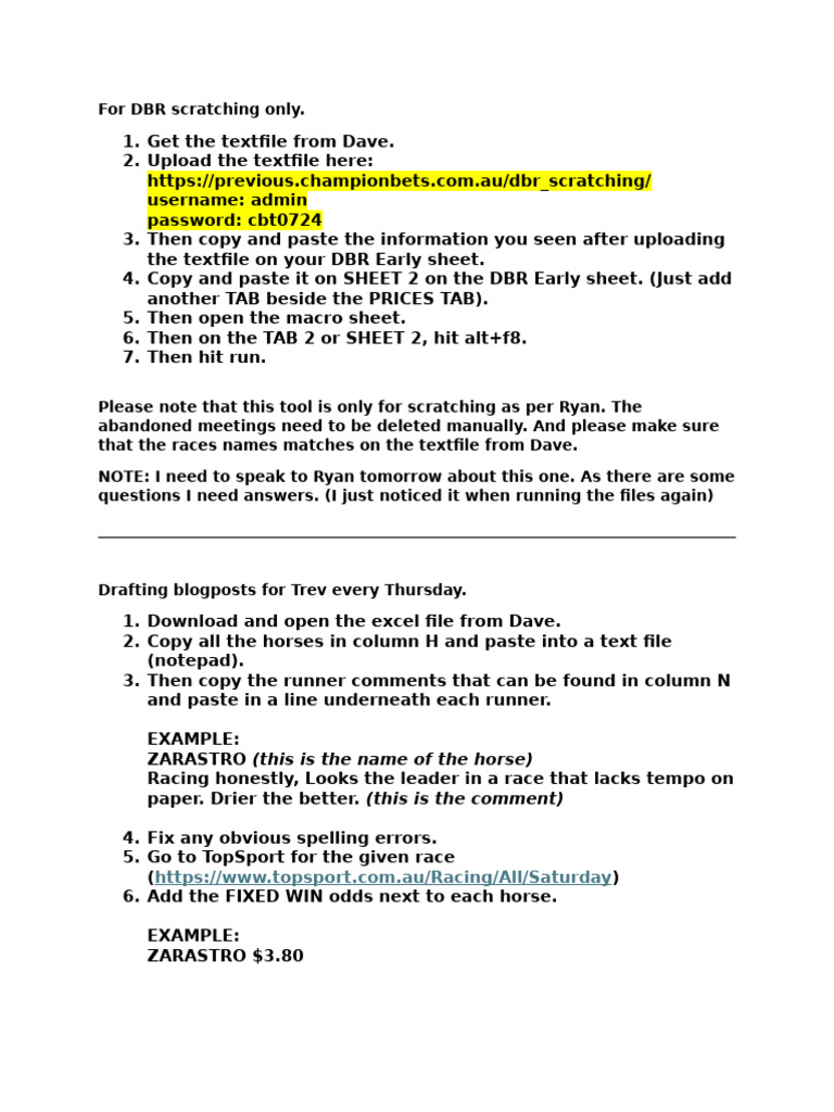 DBR Scratching and Blogpost Guide | PDF