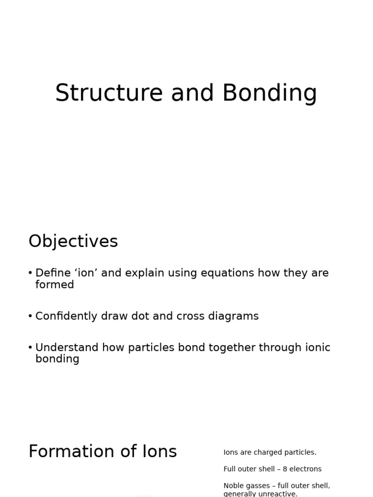 Structure and Bonding | PDF | Teaching Methods & Materials