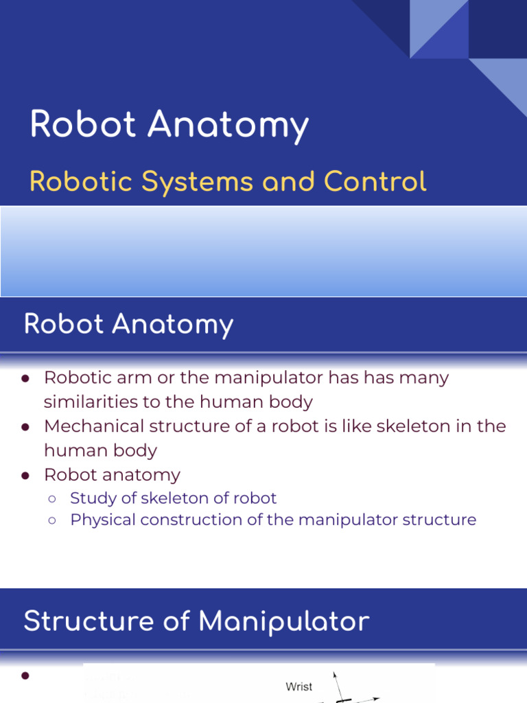21-Robot Anatomy | PDF | Kinematics | Rotation