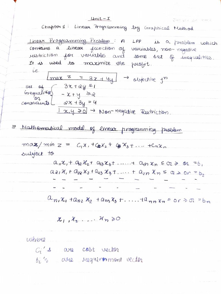 Linear Programing by Ggraphical Method | PDF