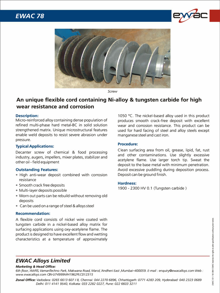 EWAC 78 | PDF | Alloy | Steel