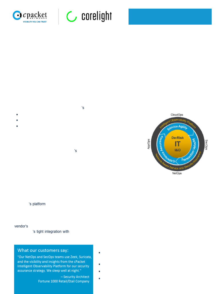 Corelight-And-cPacket Proactive Cybersecurity SolutionBrief | PDF ...