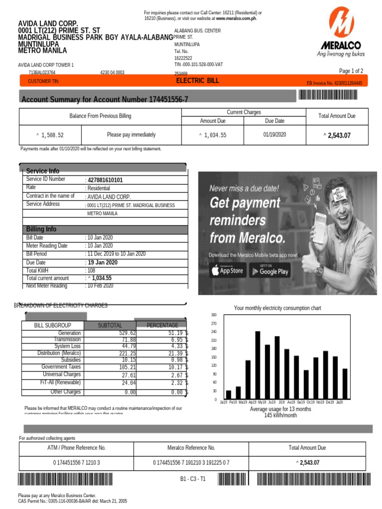 MERALCO | PDF | Taxes | Subsidy