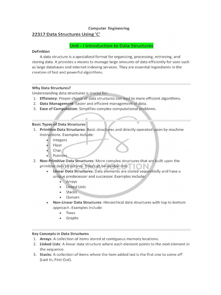 Chapter1&2 Data Structures and Searching Sorting | PDF