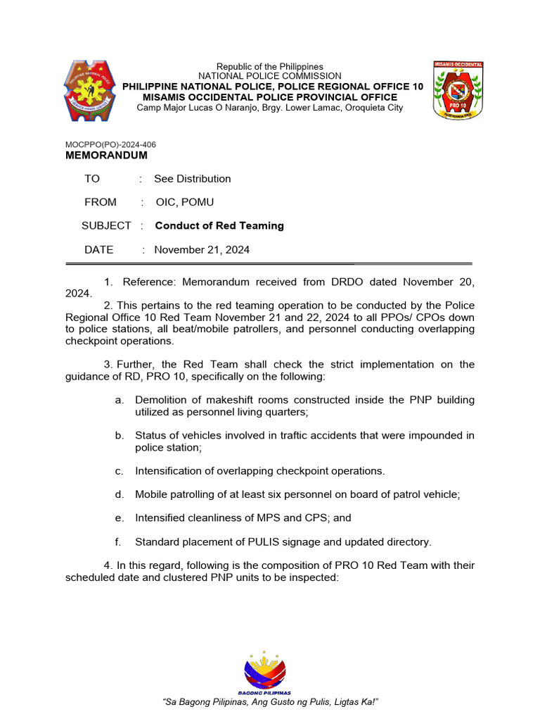 Red Teaming Operations CMC 21-2025 | PDF