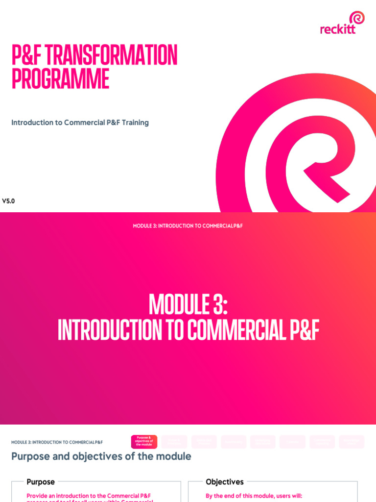 PF003 Training - Introduction To Commercial P and F V5.1 | PDF