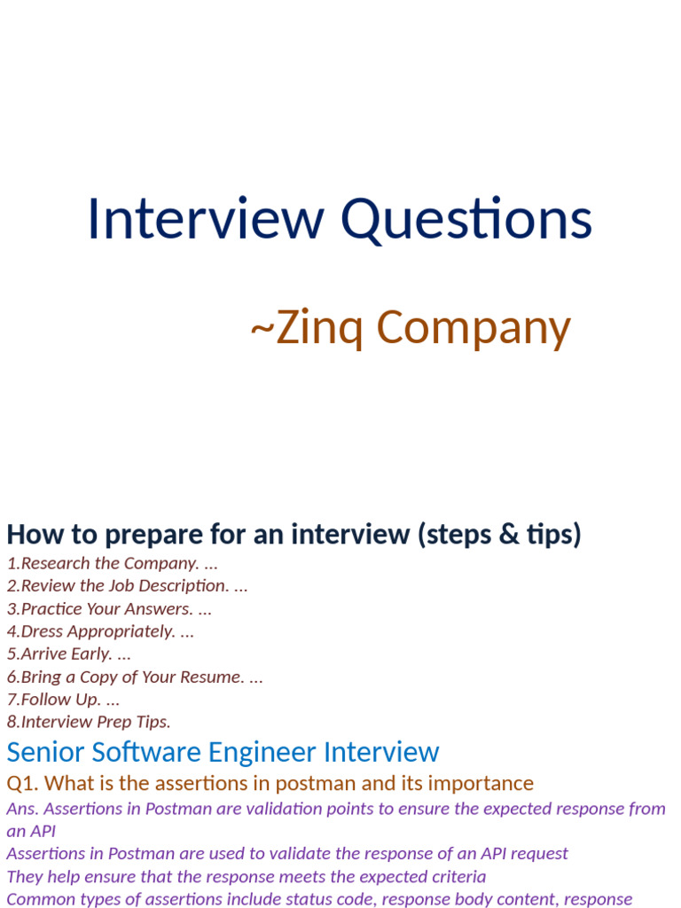 Interview Questions Zinq | PDF | Table (Database) | Computing