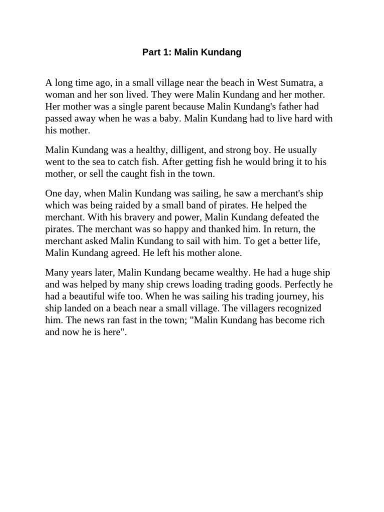 OMalin Kundang | PDF