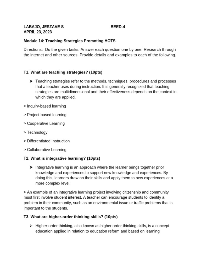 Pt 422_ Module 14 | PDF | Learning | Communication