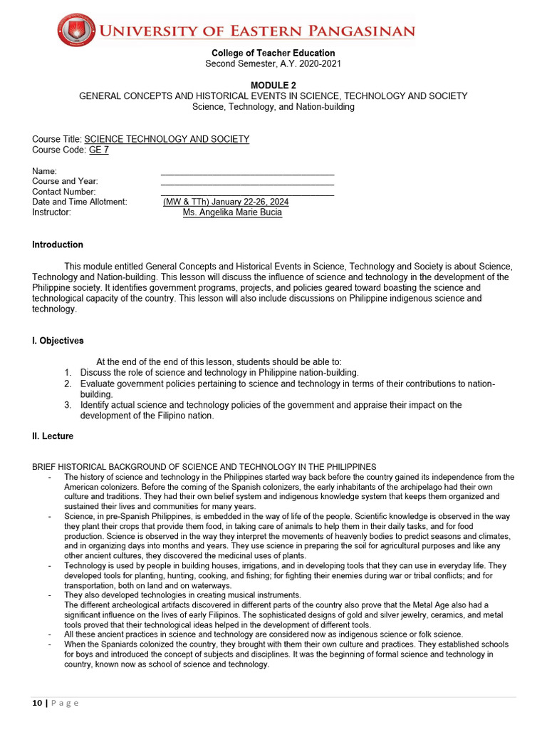 STS Module 2 | PDF | Science | Science, Technology, Engineering, And Mathematics
