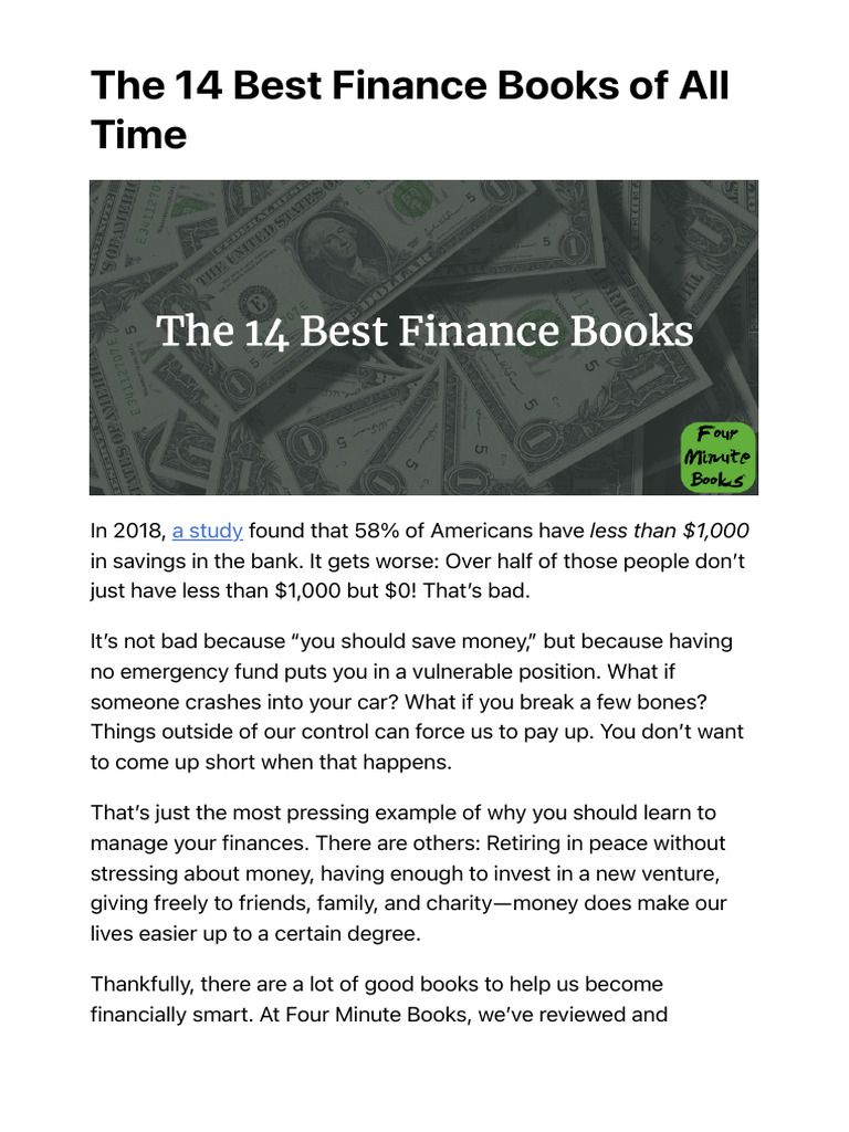 Finance Books - The 14 Best Books To Master Money & Build Wealth 2 ...