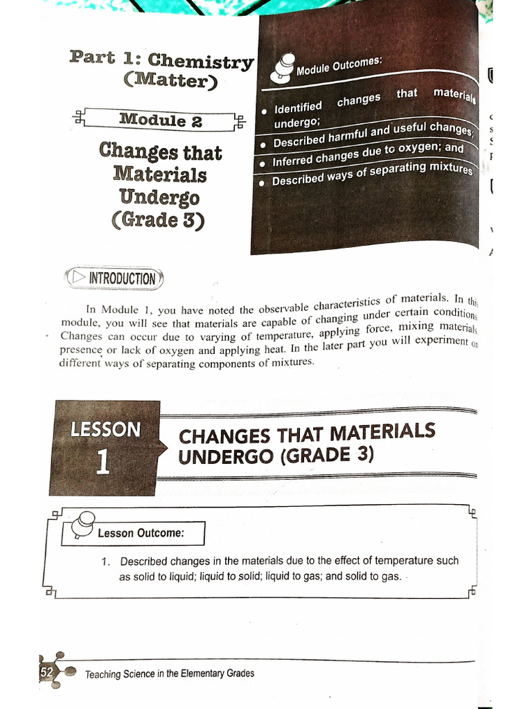 Changes That Materials Undergo | PDF