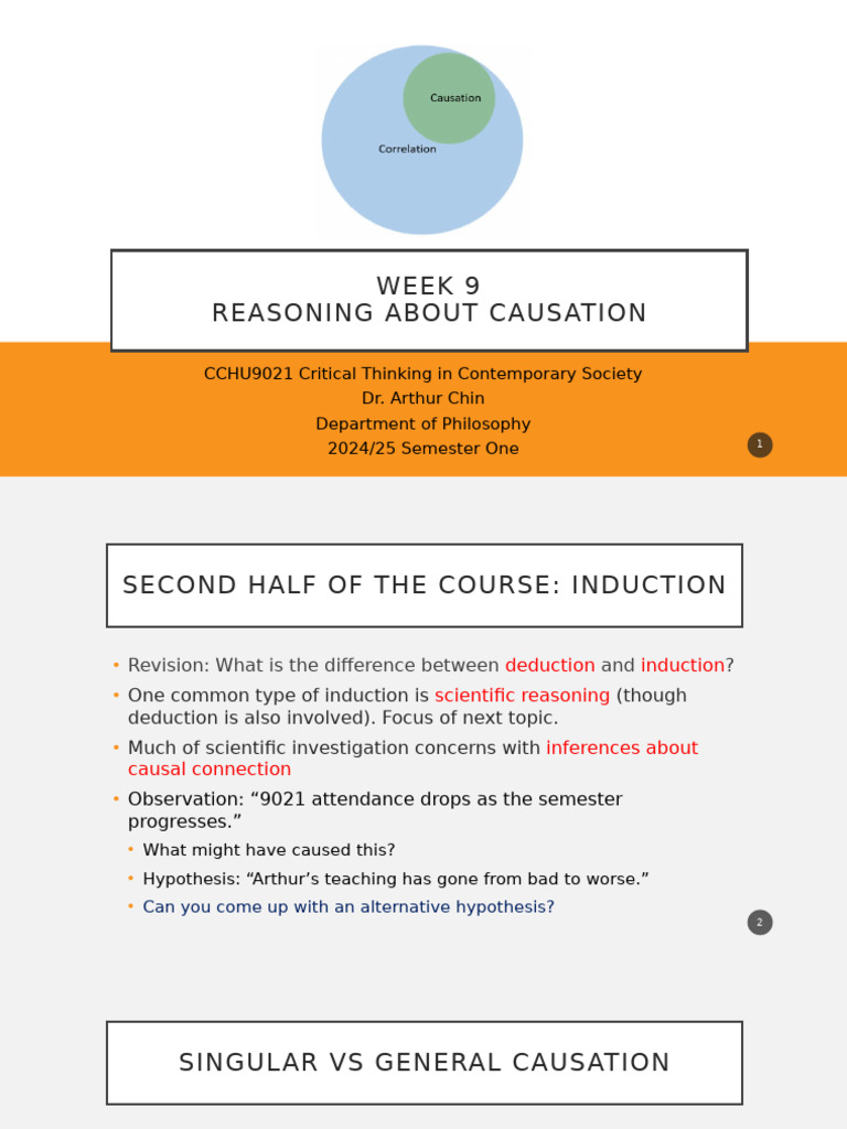 Causation in Critical Thinking | PDF | Placebo | Causality
