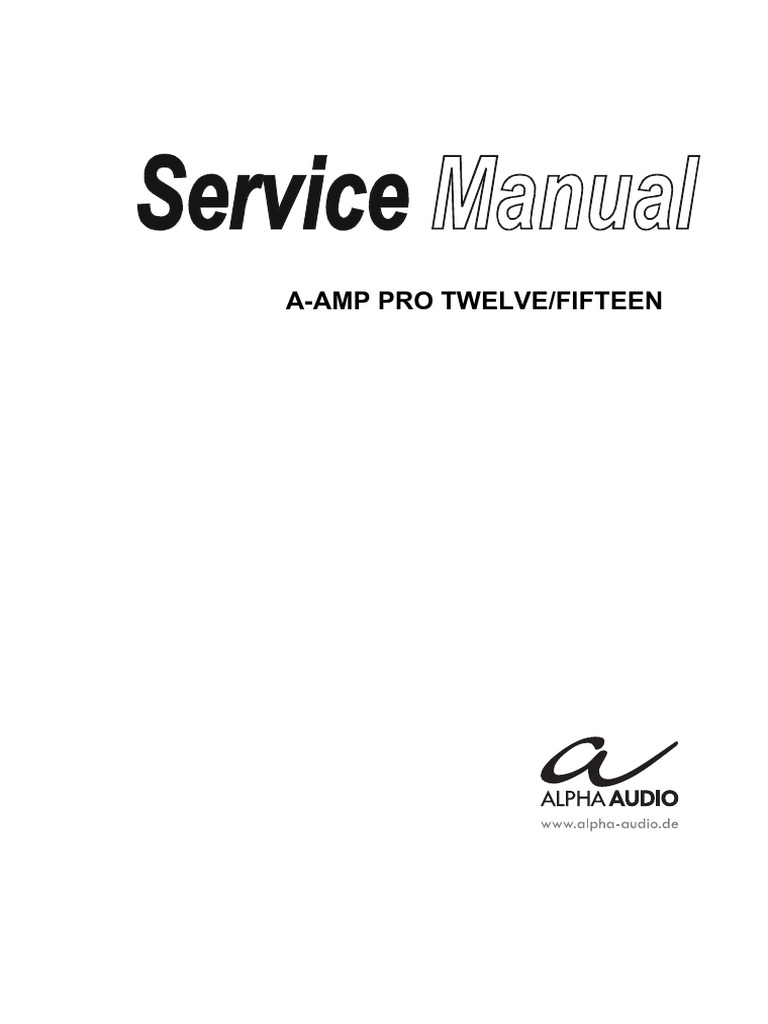 Schéma Alpha Audio A-AMP PRO 12-15-170160 | PDF | Electronics ...