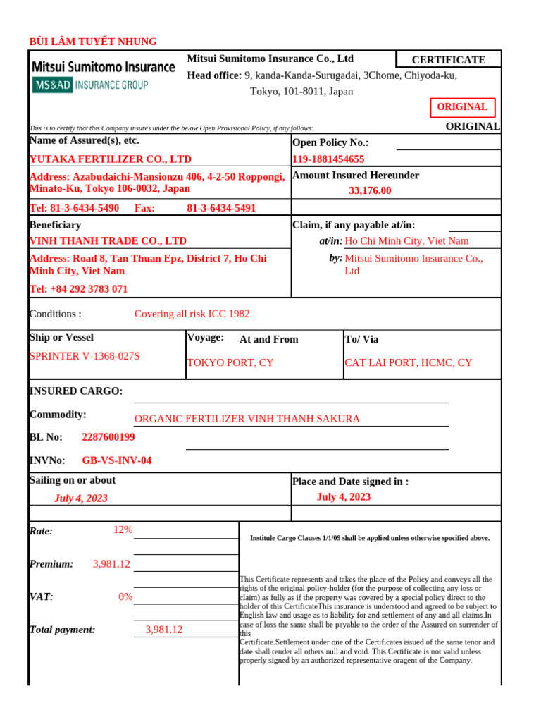 BH | PDF | Bill Of Lading | Freight Transport