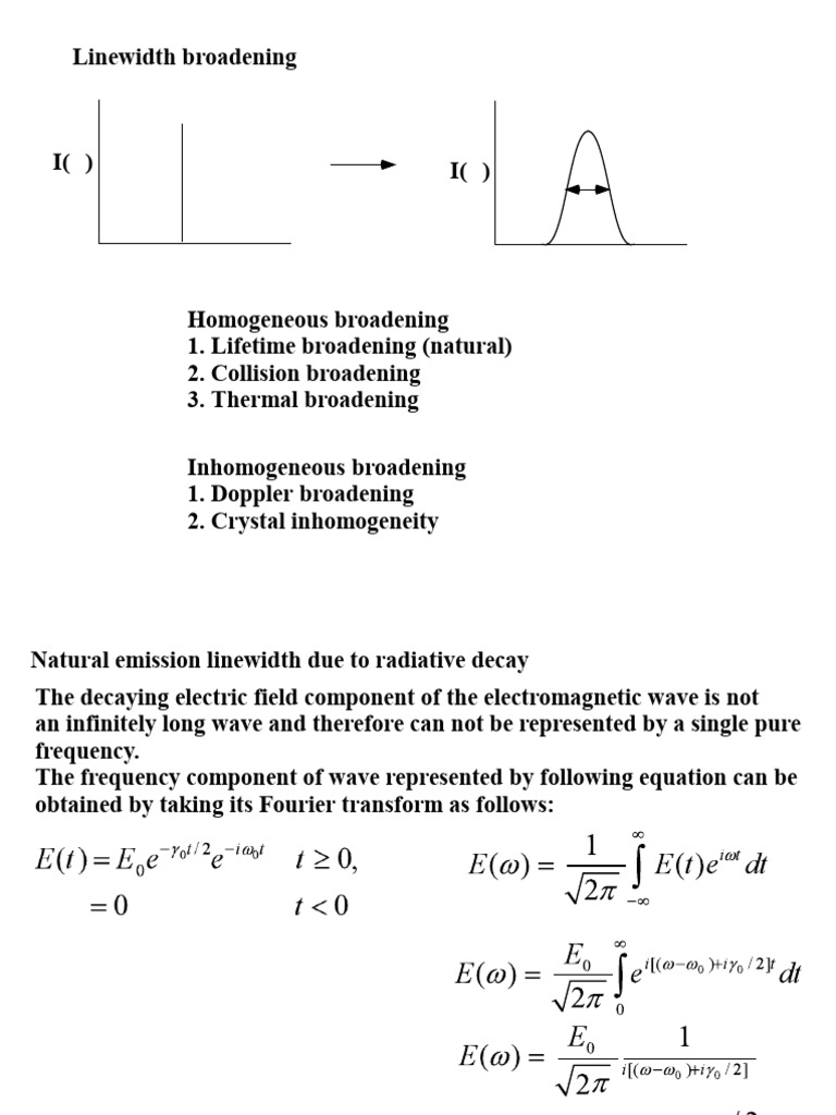Line Width Broadening | PDF