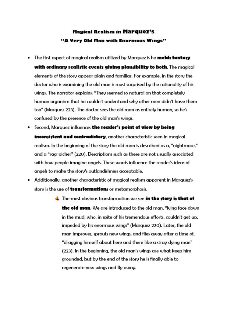 Magical Realism in Marquez's Story | PDF | Young Adult