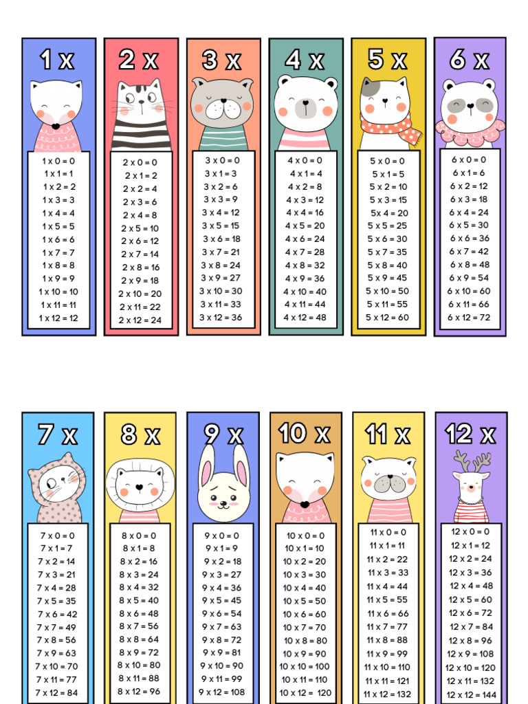 Cute Animal Timetables Bookmarks | PDF | Teaching Methods & Materials
