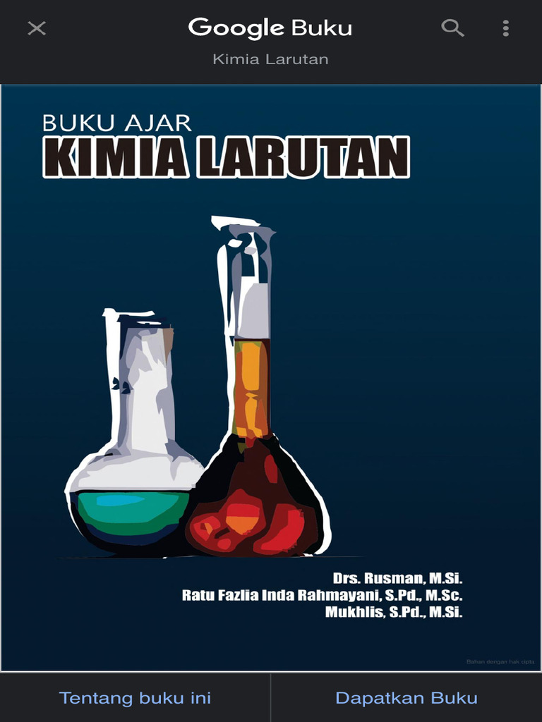 Kimia Larutan - Rusman, Ratu Fazlia Inda Rahmayani, Mukhlis - Google Buku | PDF