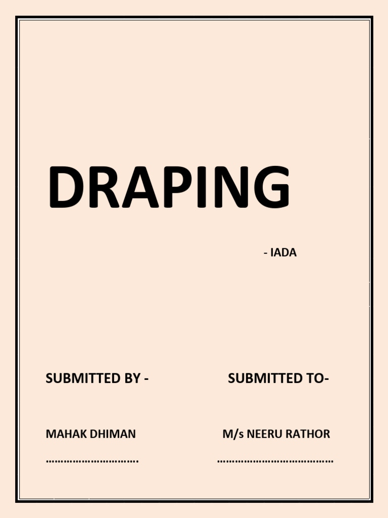 Draping Techniques Guide | PDF